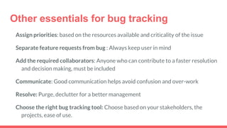 Bug tracking | PPTX