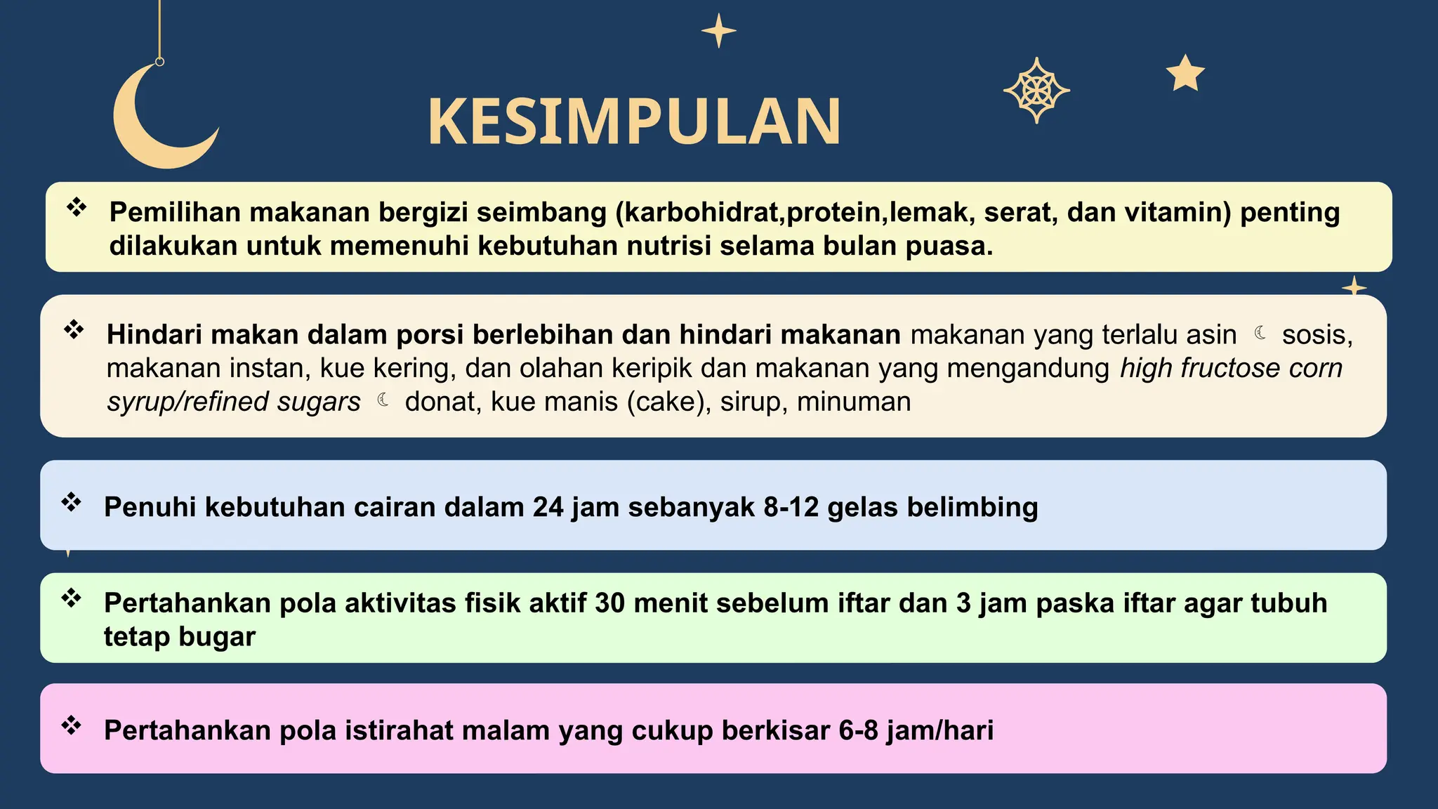 Badan bugar dan sehat saat bulan rhamadhan | PPT