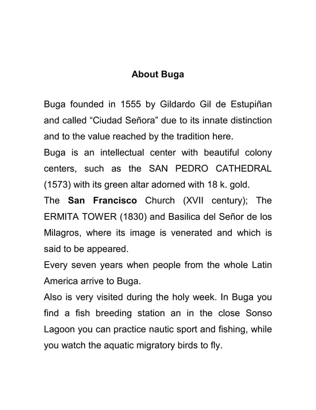 Buga Trabajo Fotos | PDF