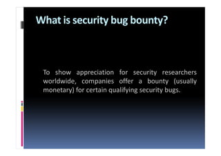 Bug bounty programs | PDF