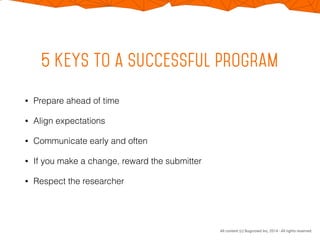 5 Tips to Successfully Running a Bug Bounty Program | PDF