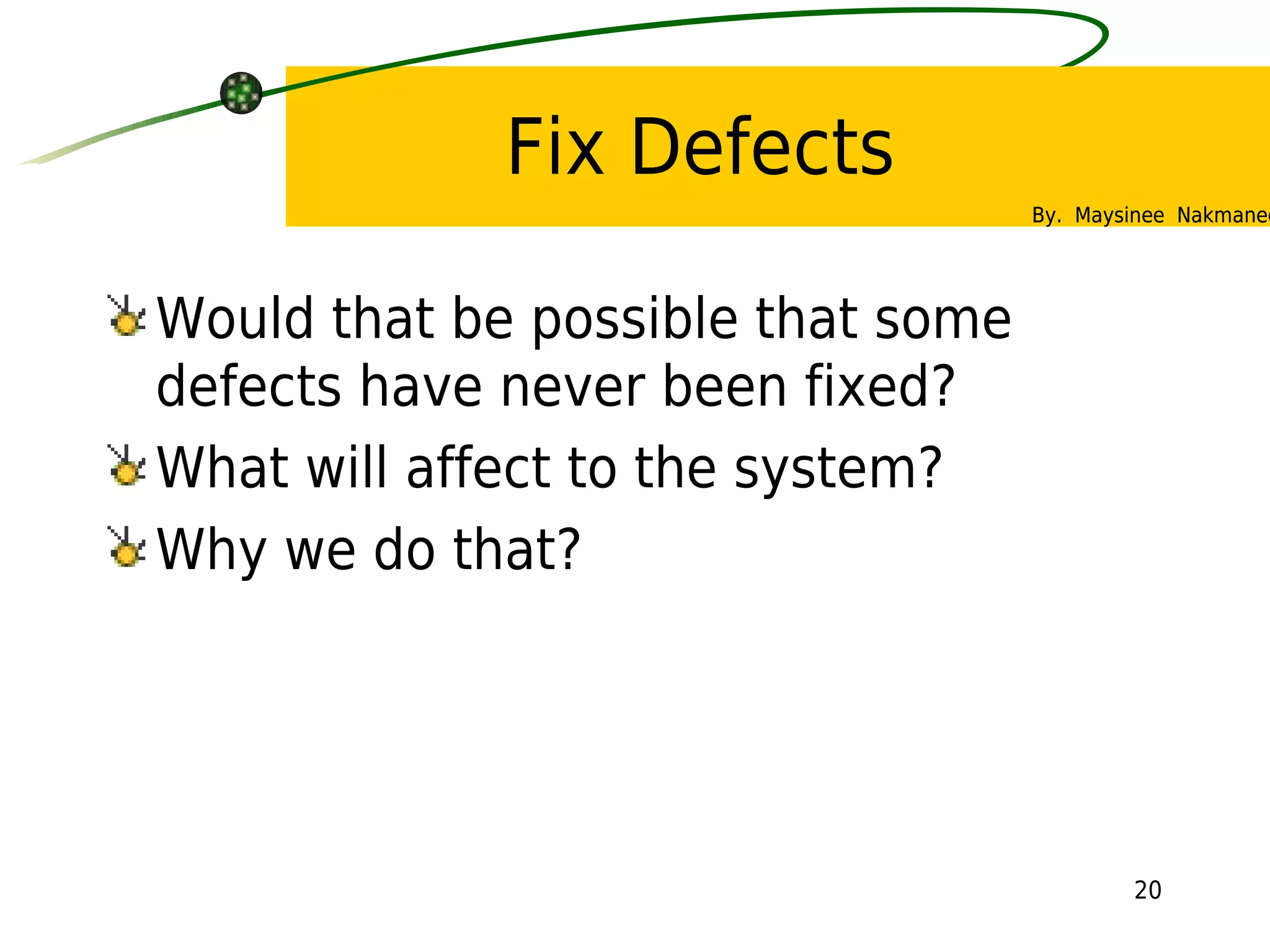 Defect Management on BugDay Bangkok 2009 | PDF