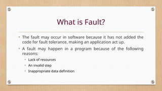 Bug, Defect, Error, Fault in Software Quality Engineering .pptx