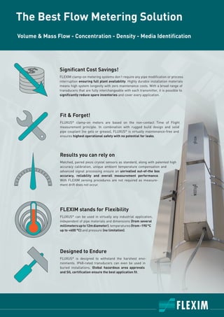 FLEXIM - The Best Flow Metering Solution | PDF