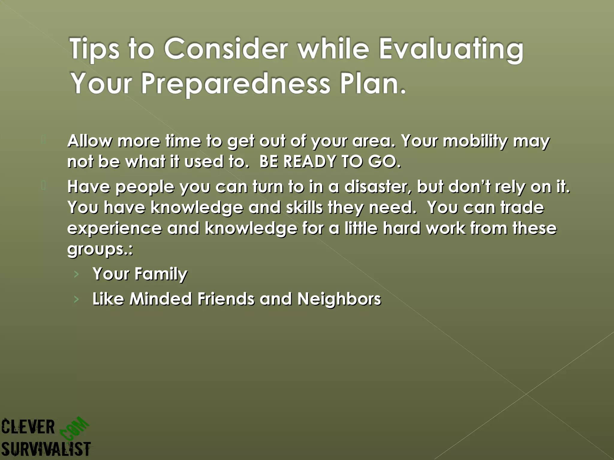 Bugging out, Bug out bags, Emergency Action plans and Amazing ...