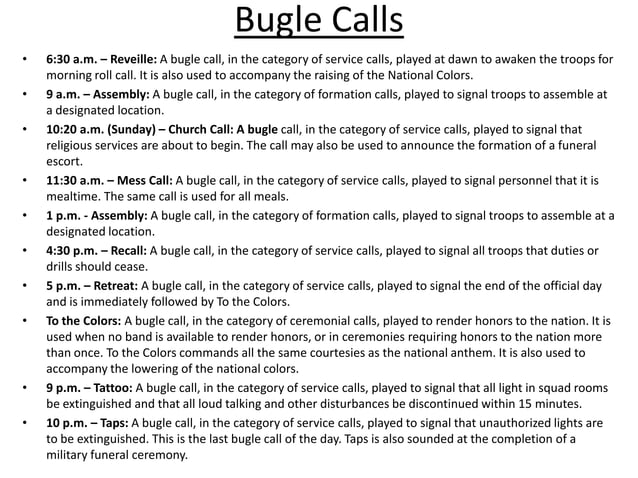 Bugle Calls | PPTX | Funeral | Personal Celebrations & Life Events