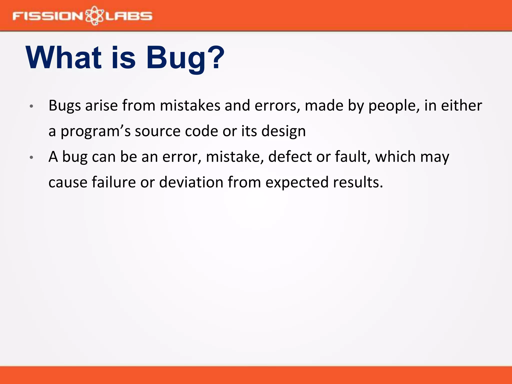 Bug life cycle | PPTX | Technology & Computing
