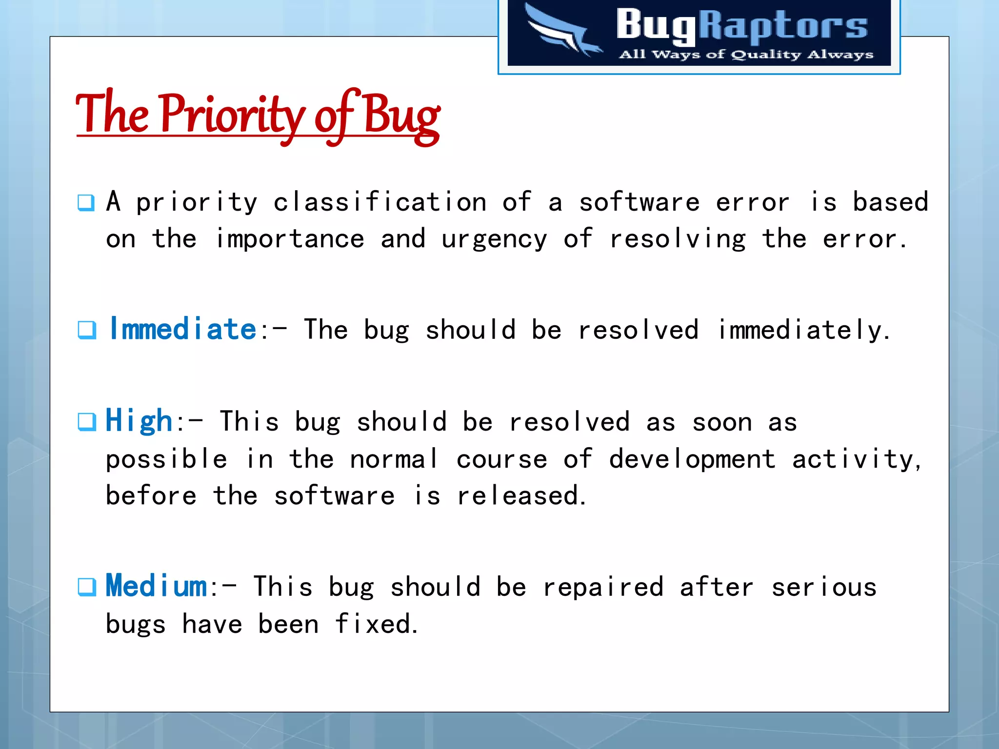 Bug life cycle | PPTX