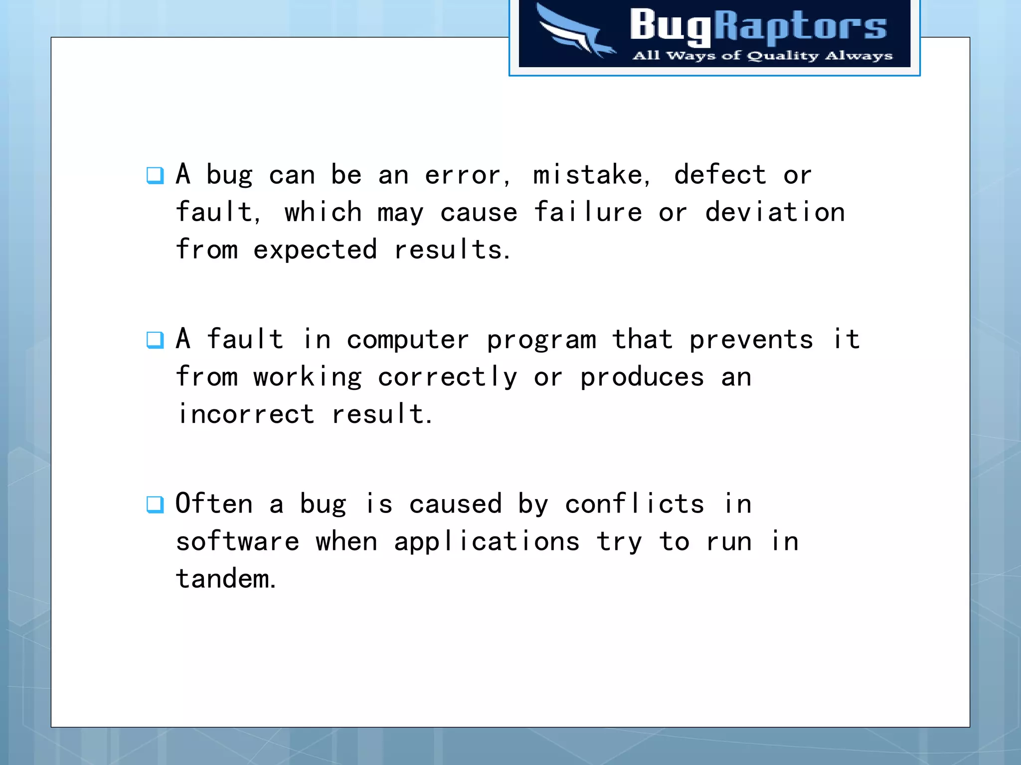 Bug life cycle | PPTX