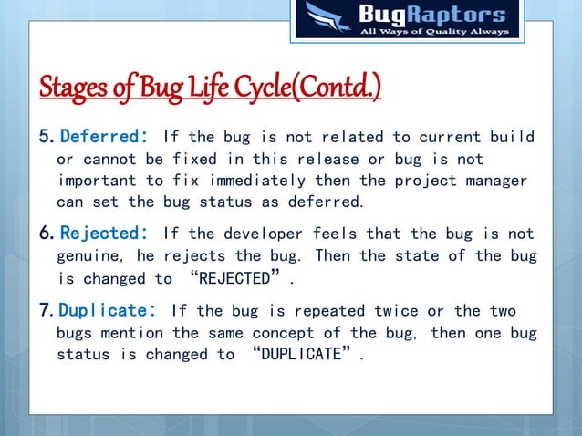 Bug life cycle | PPTX
