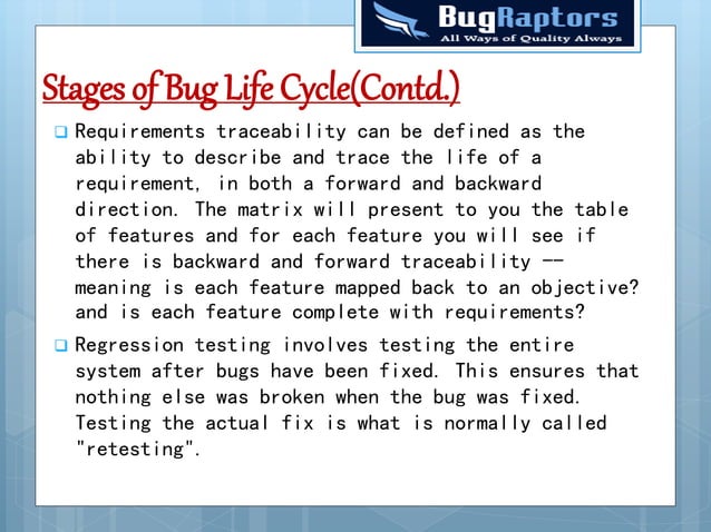 Bug life cycle | PPTX