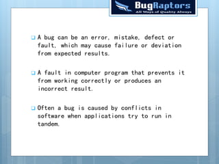 Bug life cycle | PPTX