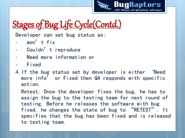 Bug life cycle | PPTX