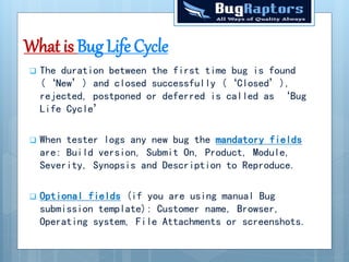 Bug life cycle | PPT