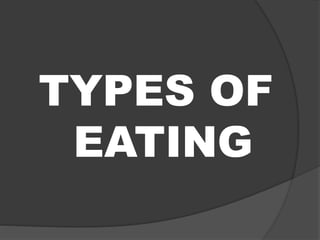 TYPES OF EATING | PPTX
