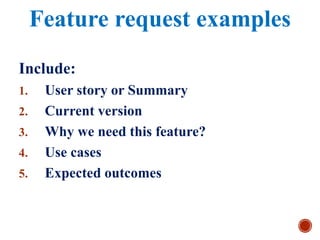Bug report and feature request | PPT