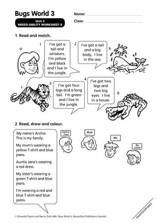 Bugs 3 animals | PDF