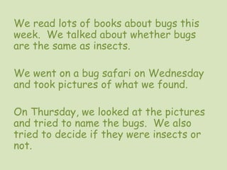 Bug Safari | PPT