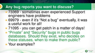 BOF "Everything about MySQL bugs" | PPT