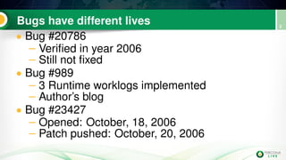 BOF "Everything about MySQL bugs" | PPT