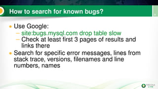 BOF "Everything about MySQL bugs" | PPT