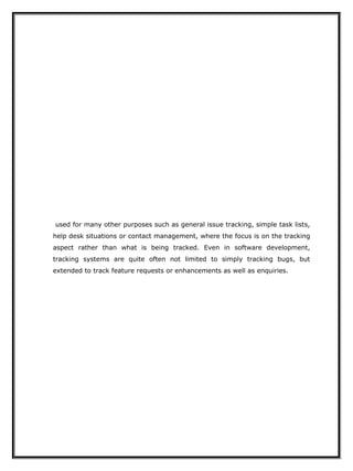 Bug Tracking Java Project | DOC | Operating Systems | Computer Software and Applications