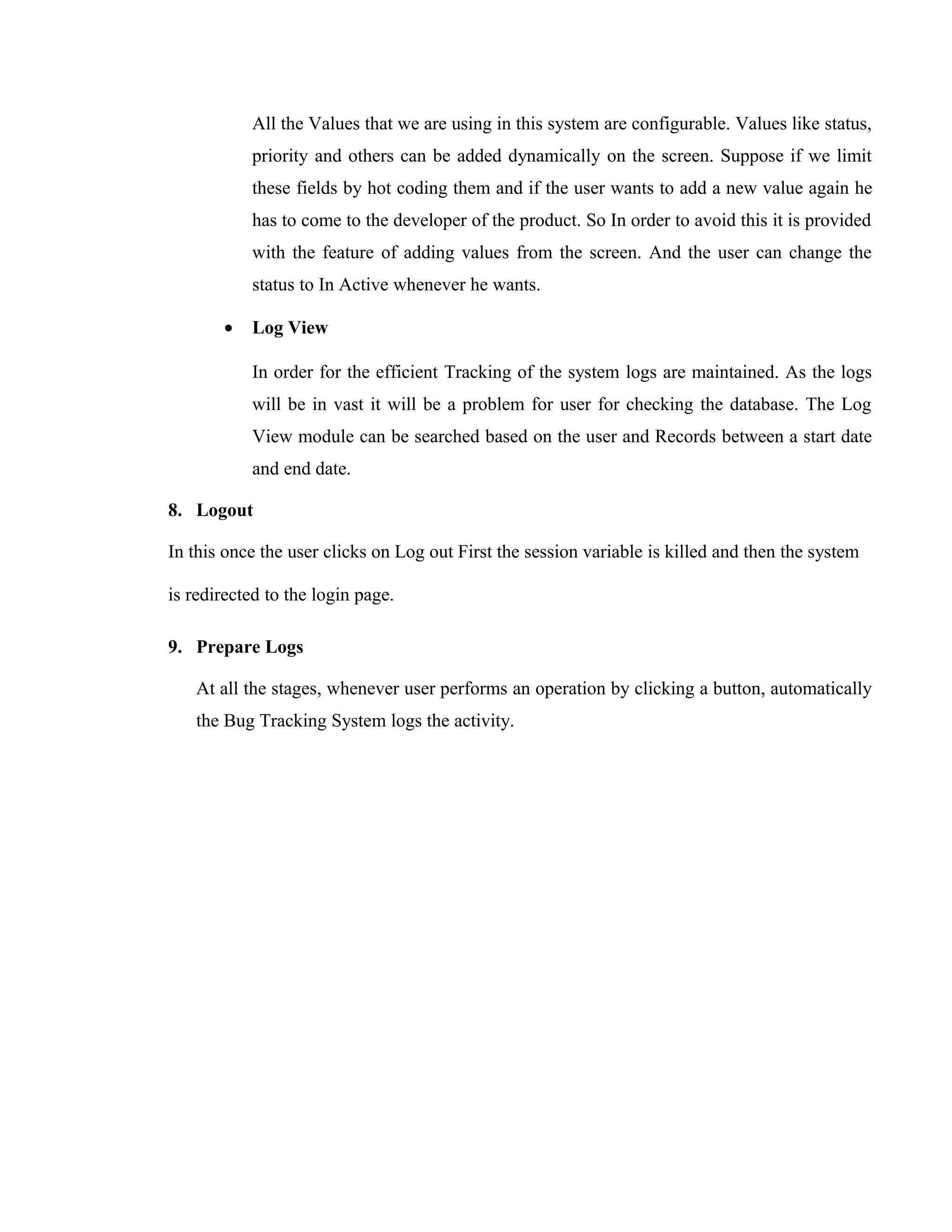 Bug tracking system(synopsis) | DOC