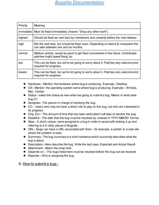 Bugzilla | DOCX | Operating Systems | Computer Software and Applications