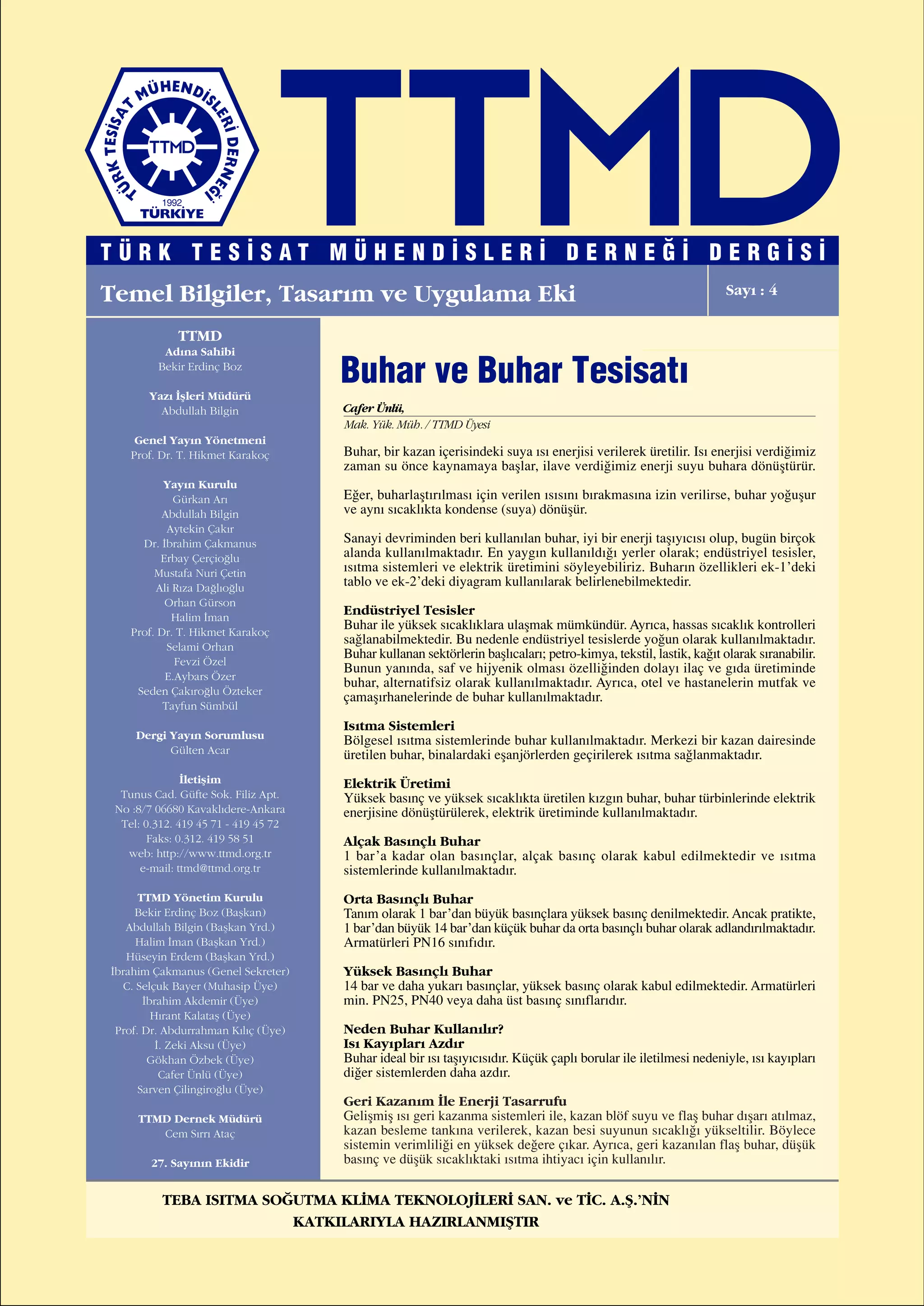 Buhar ve buhar tesisatı - https://www.enerji.life