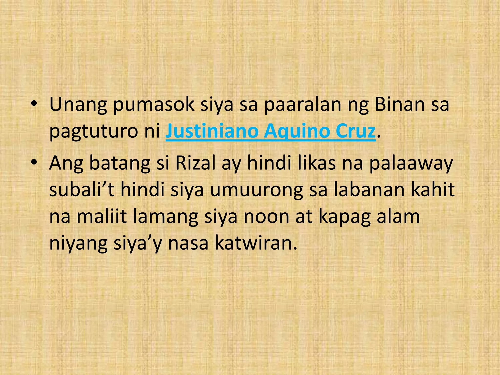 Buhay ni rizal | PPT