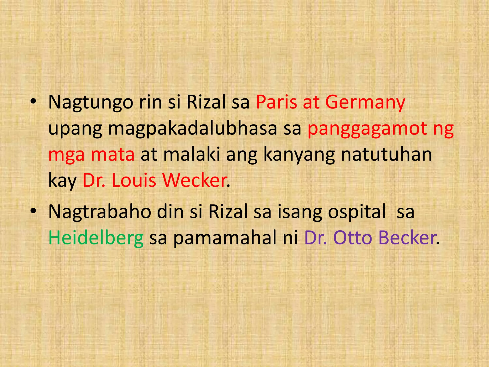 Buhay ni rizal | PPT