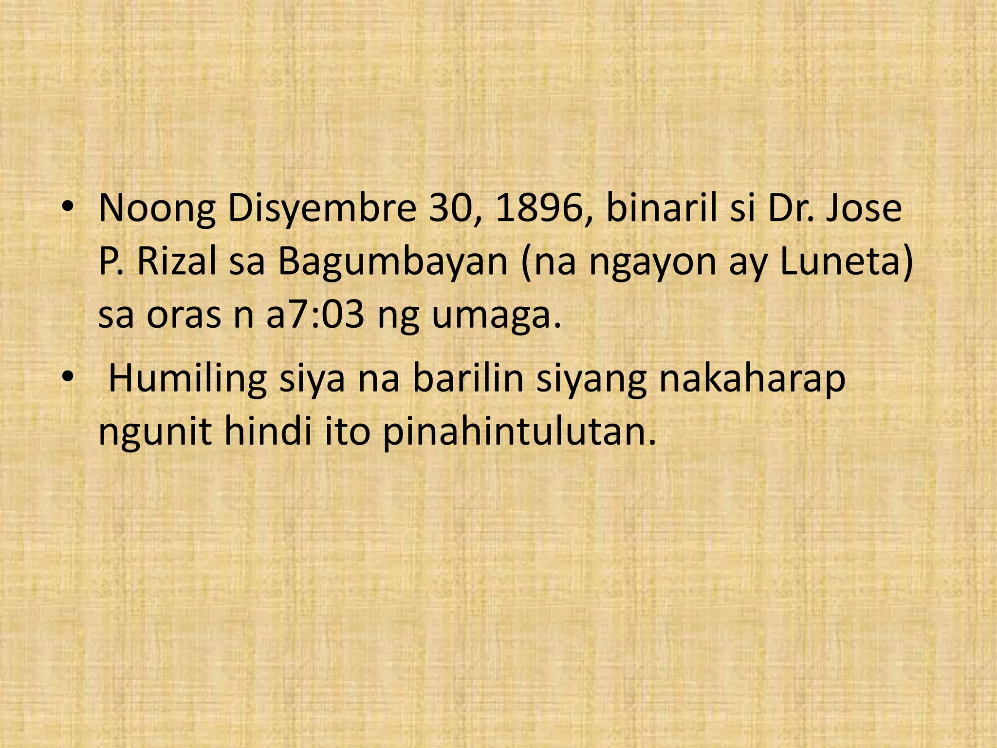 Buhay ni rizal | PPT