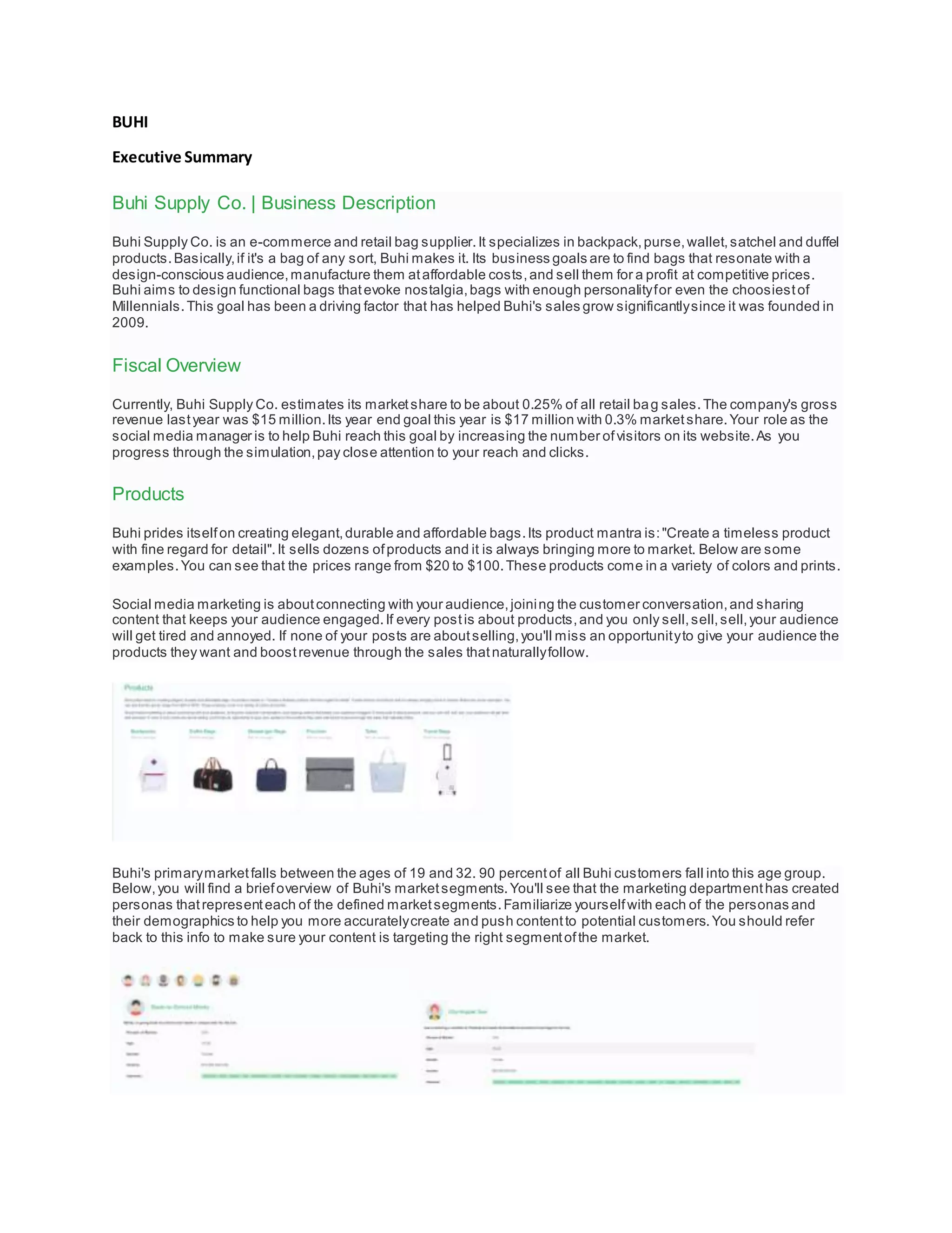 Buhi bags assignment | DOCX