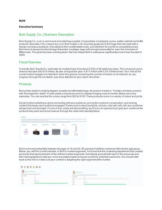 Buhi bags assignment | DOCX