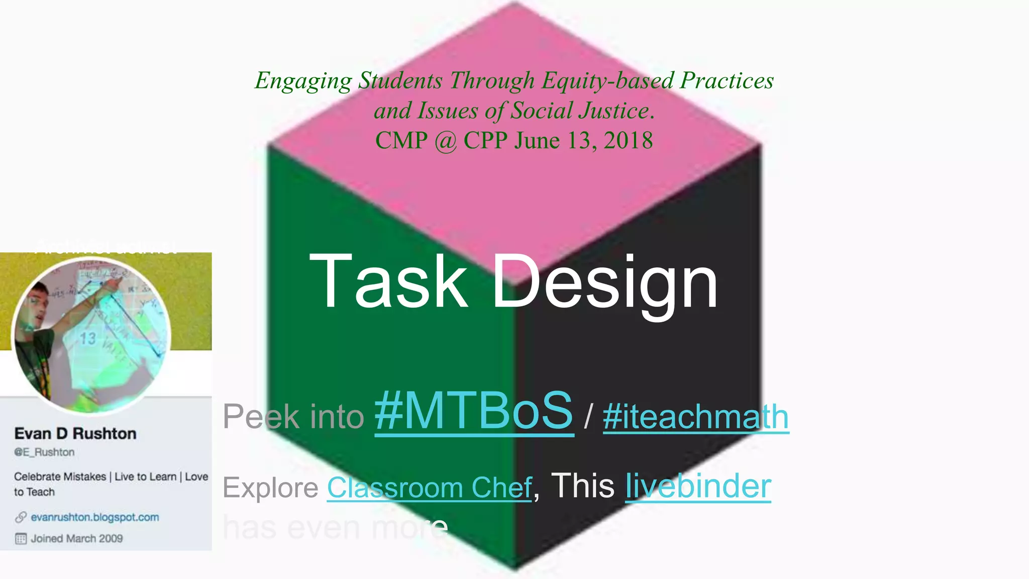 Task design CMP@CPP Summer 2018 | PPT