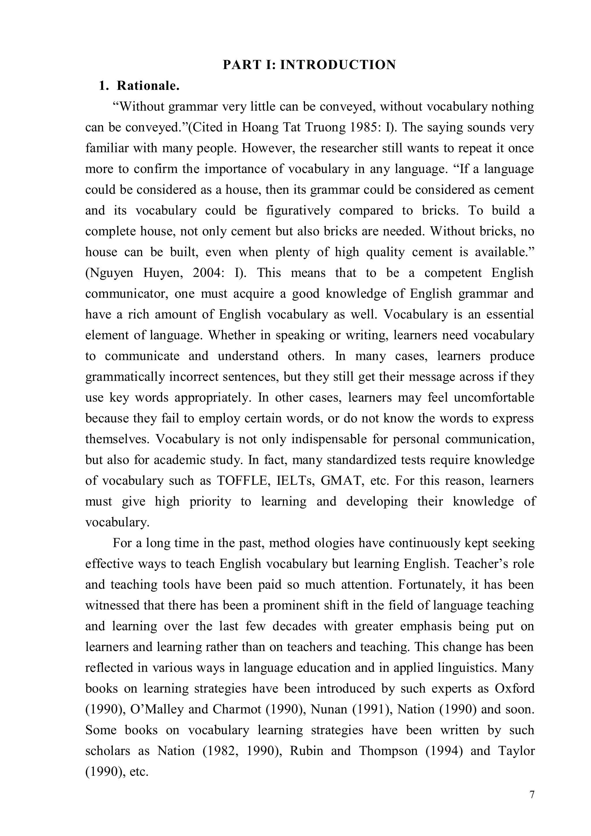 A study on effective vocabulary learning strategies for students, 9đ | PDF
