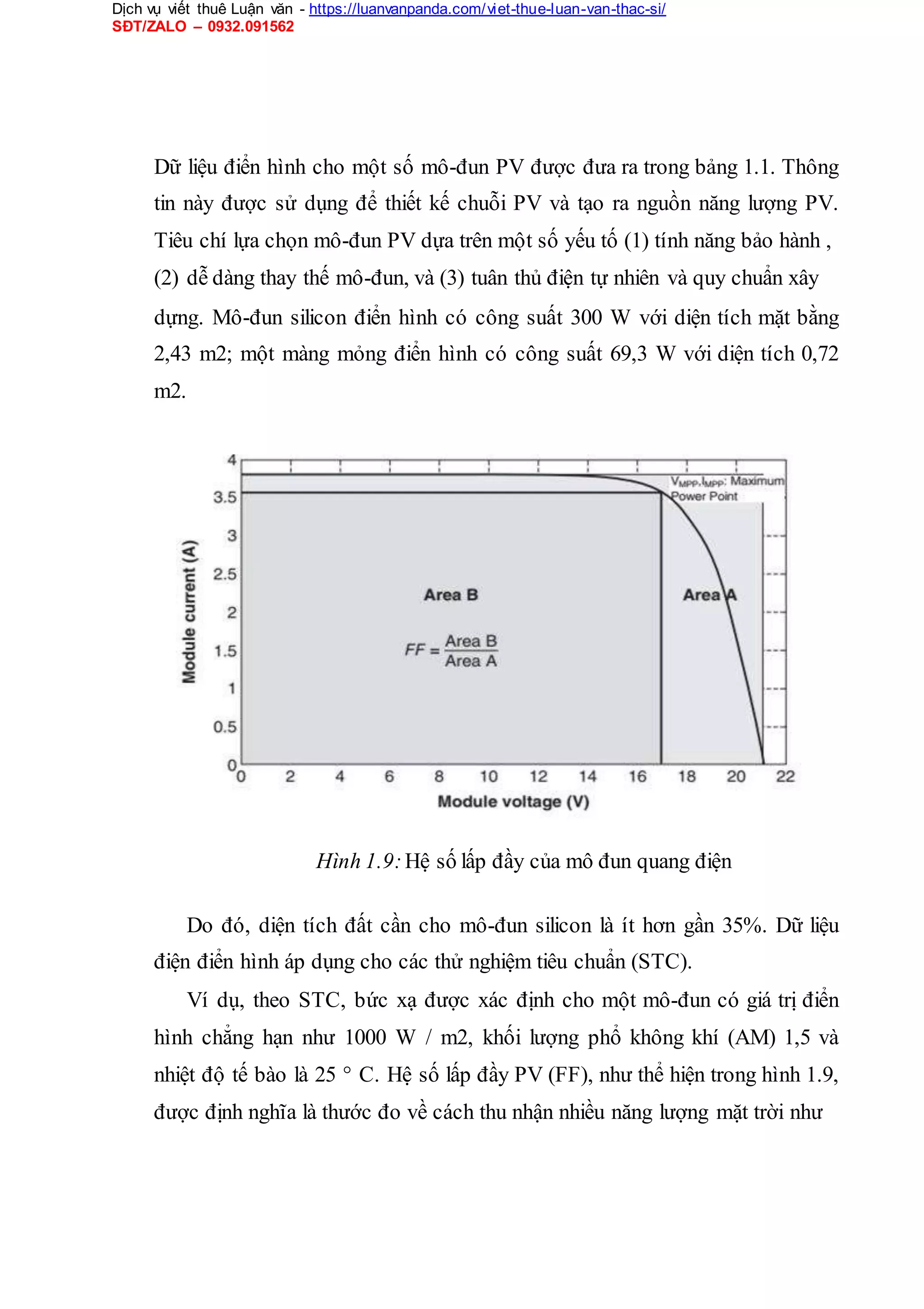 Luận văn Thạc sĩ Năng lượng mặt trời, đi sâu tìm hiểu về hệ thống điện năng lượng mặt trời | DOC