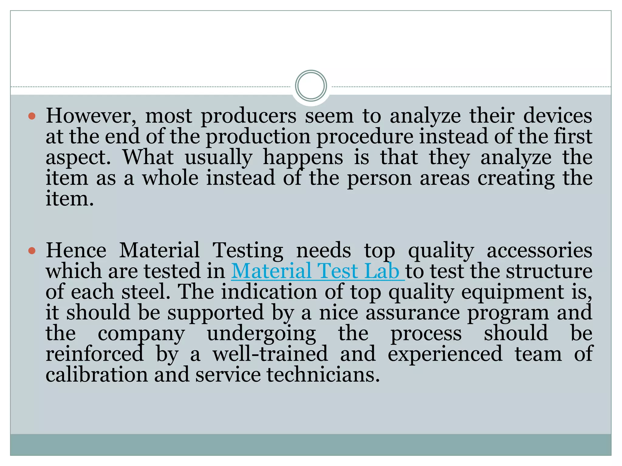 Buiding material testing | PPT