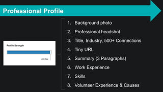 Build Your LinkedIn Profile - The Basics | PPT