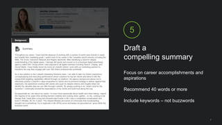 Build Your LinkedIn Profile - The Basics | PPT