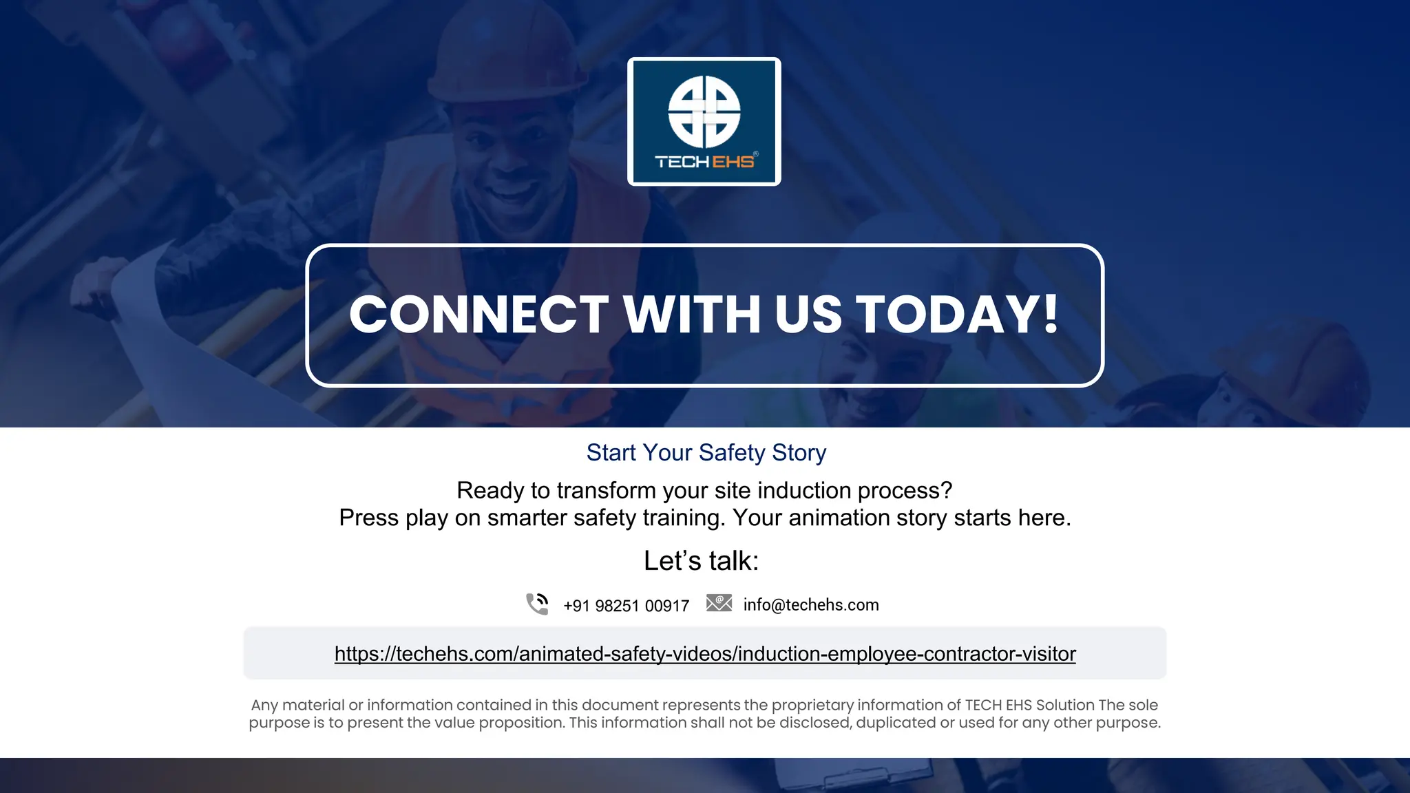 Build 3D Animated Safety Induction - Tech EHS | PPT