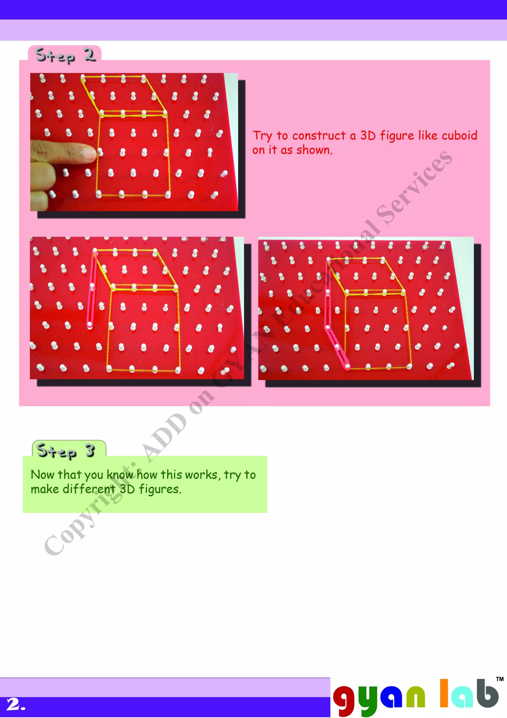 Build 3D Figures on a Geoboard | PDF