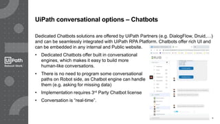 Build a chatbot using Google DialogFlow and UiPath RPA | PPTX