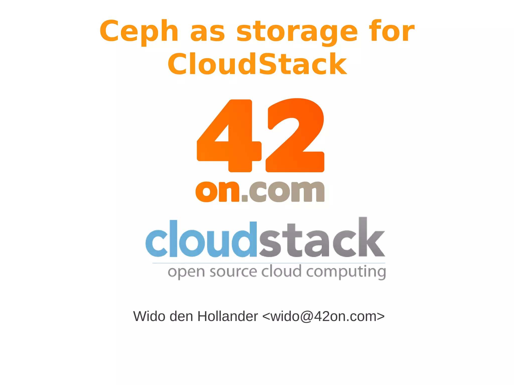 Integrating CloudStack & Ceph | PPT