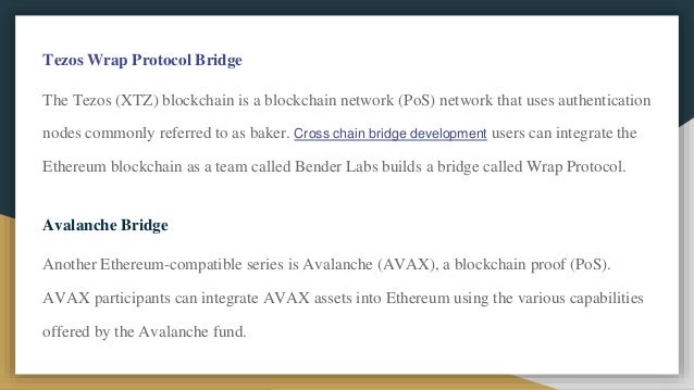 Build a cross chain bridge | PPT