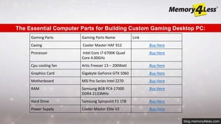 Guide to Build A High-Performance Custom Gaming PC | PPTX