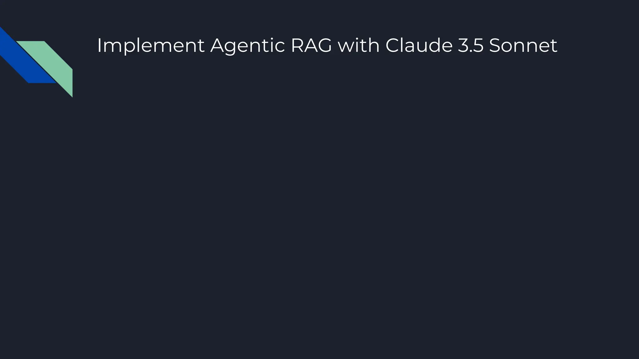Implement Agentic RAG Using Claude 3.5 Sonnet, LlamaIndex, and Milvus | PDF