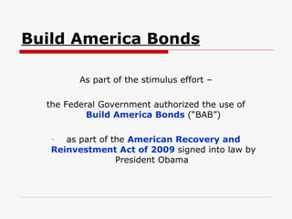 Build America Bonds | PPT