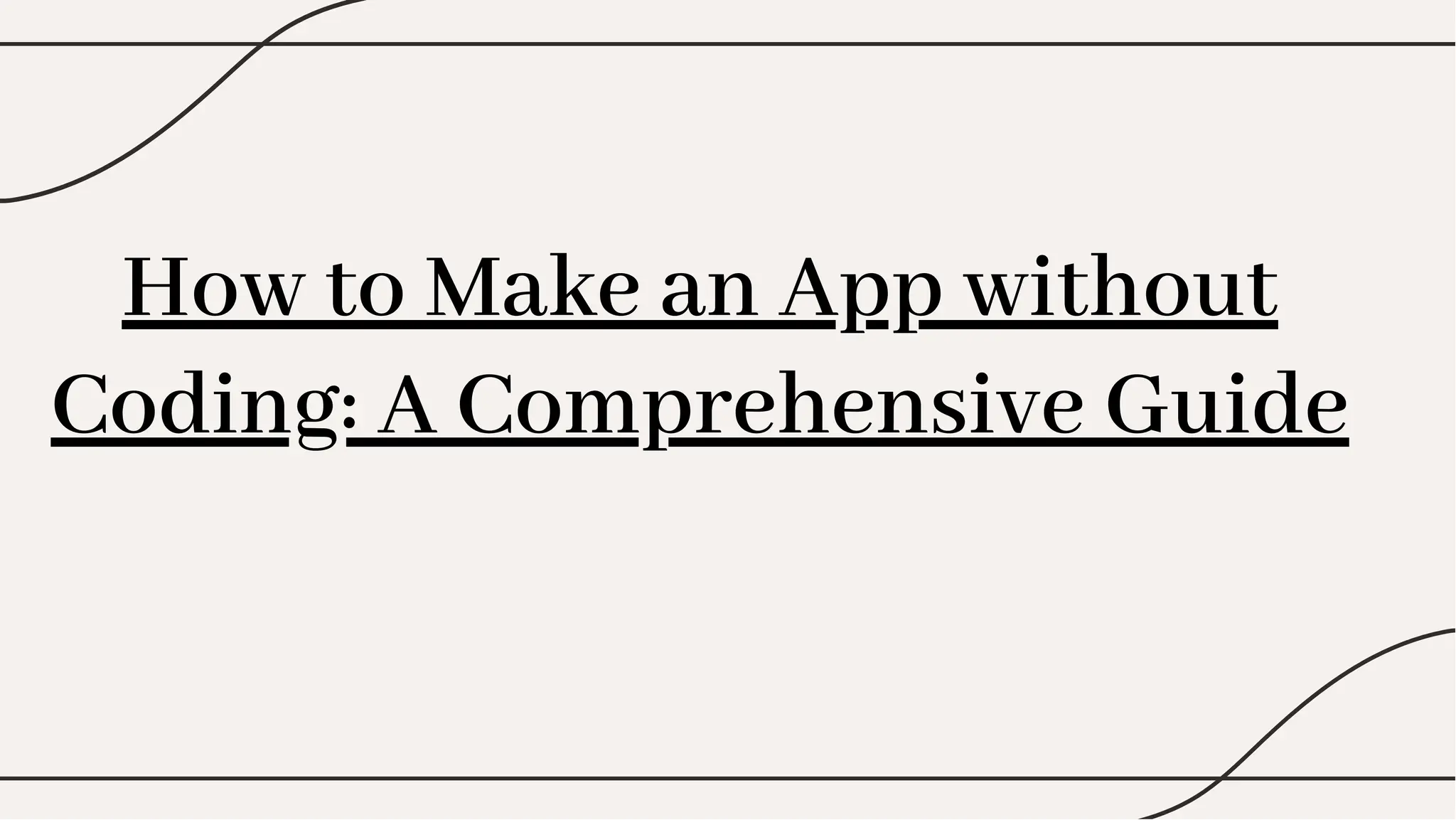 How To Build A Mobile App Without Coding Pdf