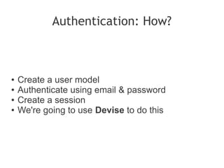 RoR 101: Session 5 | PPT